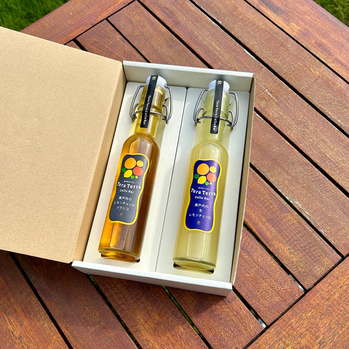 レモンチェッロ | 瀬戸内の「生レモンチェッロとクラシコの2本セット」160ml×2本 （化粧箱付） – 公式：瀬戸内ジャムズガーデンオンラインブティック